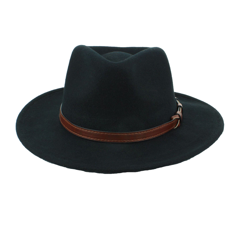 Hawkins Fedora Hat 100% Wool Trilby Style – Hats Plus Caps
