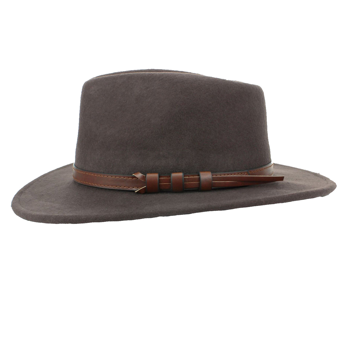 Hawkins Fedora Hat 100% Wool Trilby Style – Hats Plus Caps