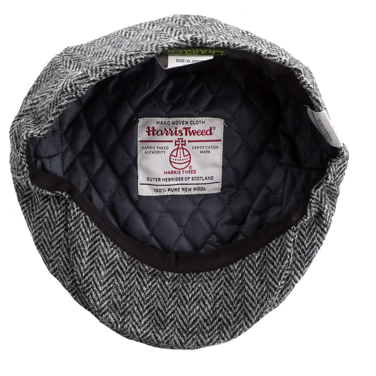Walker and Hawkes Harris Tweed 100% Wool Peaky Blinders Style Flat Cap ...