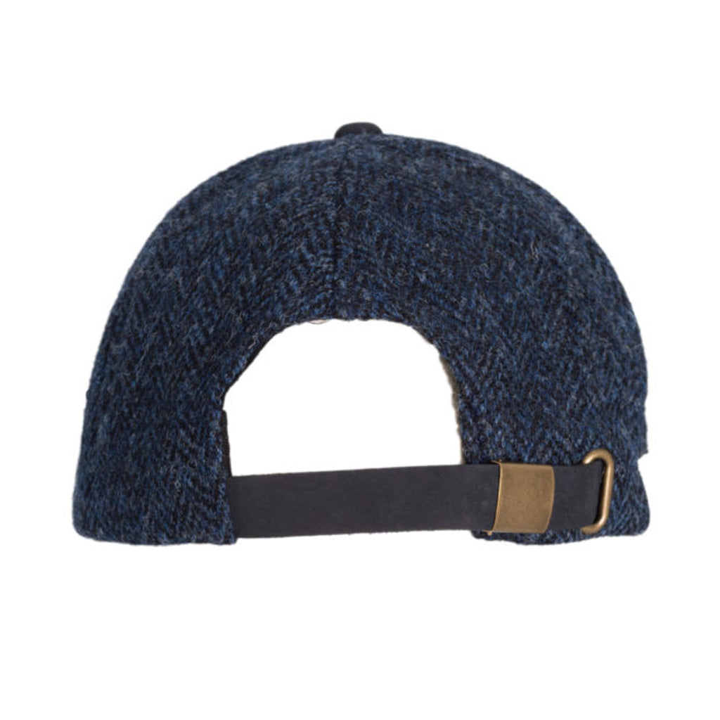 Walker & Hawkes British Harris Tweed 100% Wool Leather Peaked Baseball ...