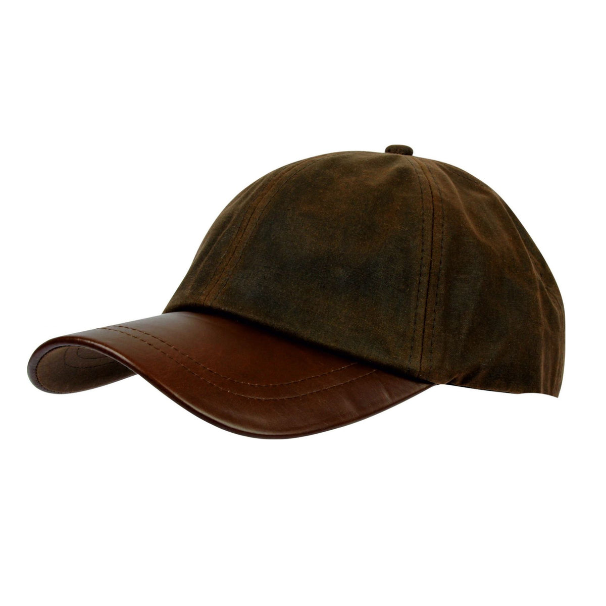 Walker & Hawkes Waxed Cotton Leather Peak Waterproof Baseball Cap ...